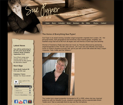 Website design Sue Pyper